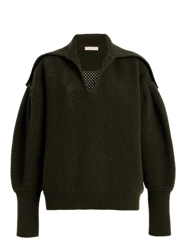 Ulla Johnson Lila Knitted Wool Pullover - Green