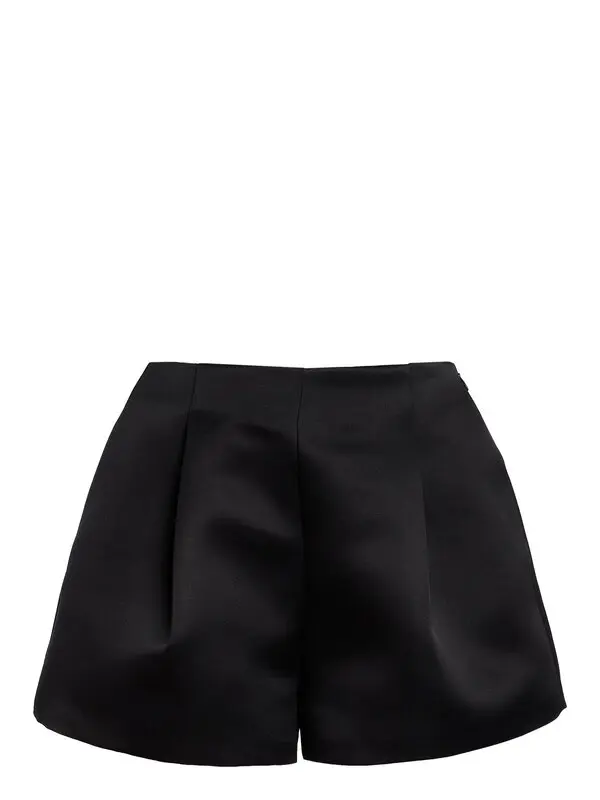 Ulla Johnson Isa Satin Mini Shorts - Black
