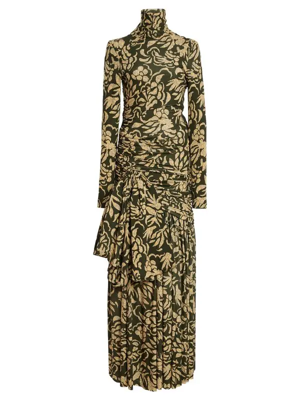 Ulla Johnson Katy Draped Maxi Dress - Khaki