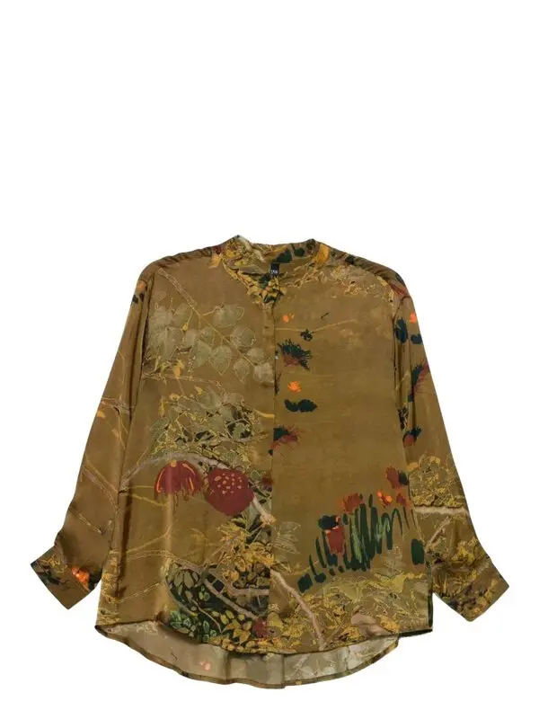 YAVI Nolen Floral Shirt - Brown