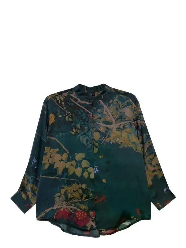 YAVI Nolen Floral-print Shirt - Green