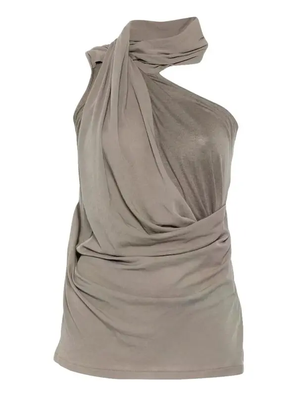 ENTIRE STUDIOS Draped One-shoulder Top - Grey