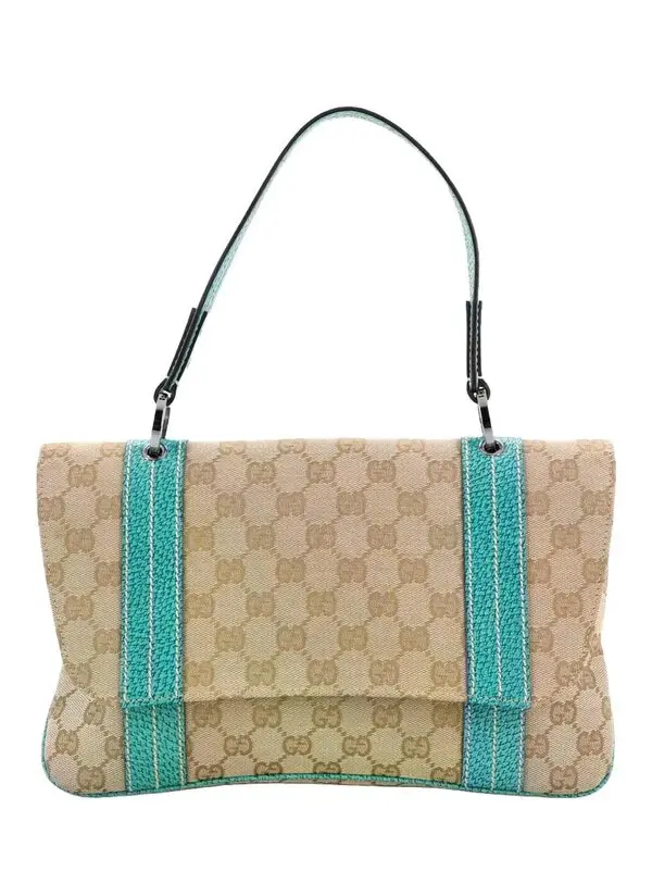 Gucci Vintage Gg Canvas Small Shoulder Bag - Green