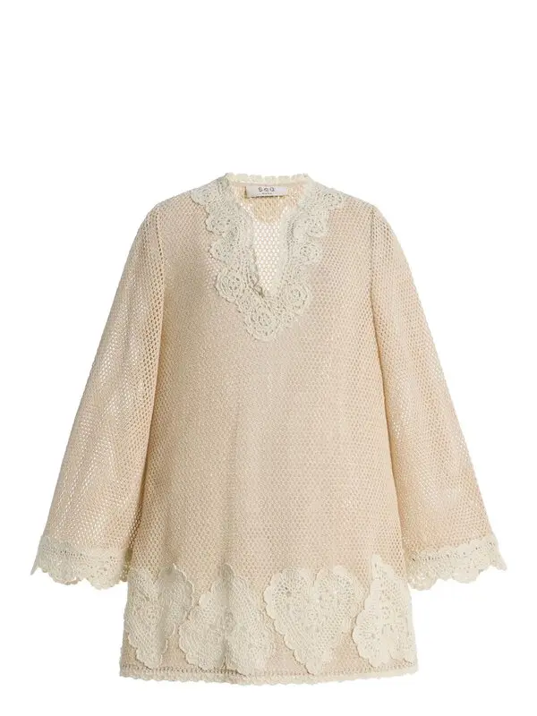 Sea Madelyn Crocheted Tunic - Ivory