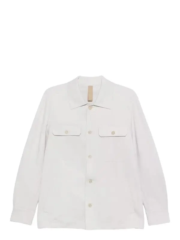 Eleventy Buttoned Shirt Jacket - Grey