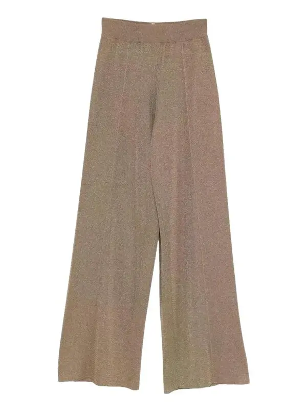 Fabiana Filippi Knitted Wide Leg Pants - Brown
