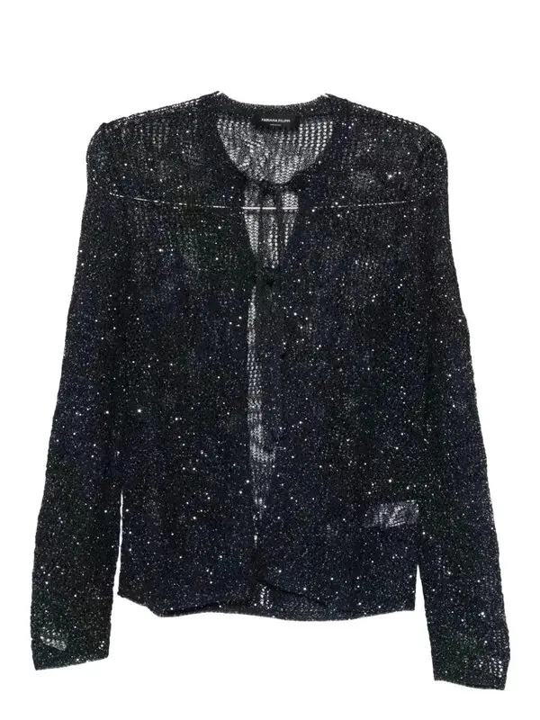Fabiana Filippi Sequin-embellished Knit Cardigan - Black