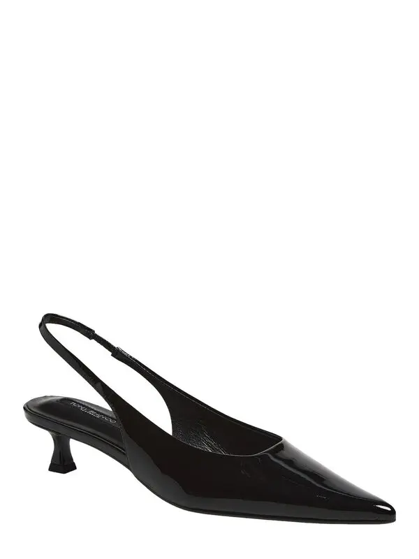 TONY BIANCO Catie Slingback Pumps - Black Leather Ph