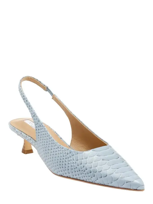 TONY BIANCO Catie Slingback Pumps - Denim Python