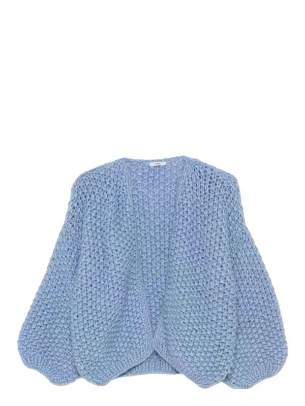 Maiami Puff-sleeve Cardigan - Blue