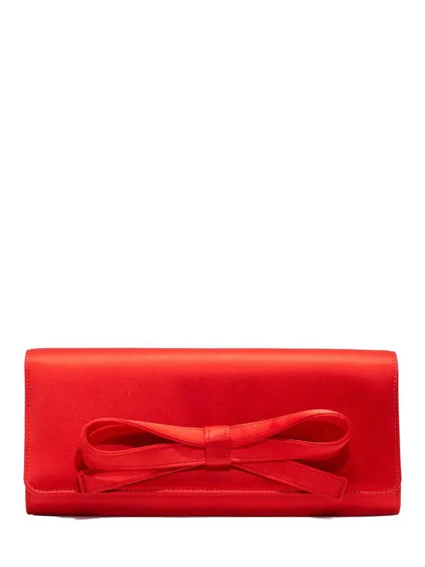 Carolina Herrera Margaret Satin Clutch - Red