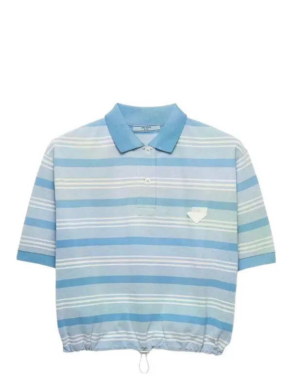 Prada Striped Polo Shirt - Blue