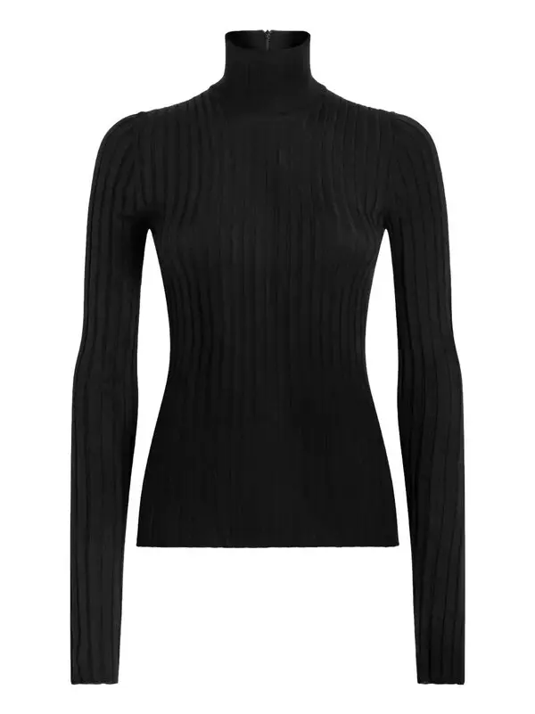 Dolce & Gabbana Ribbed Roll-neck Sweater - Black