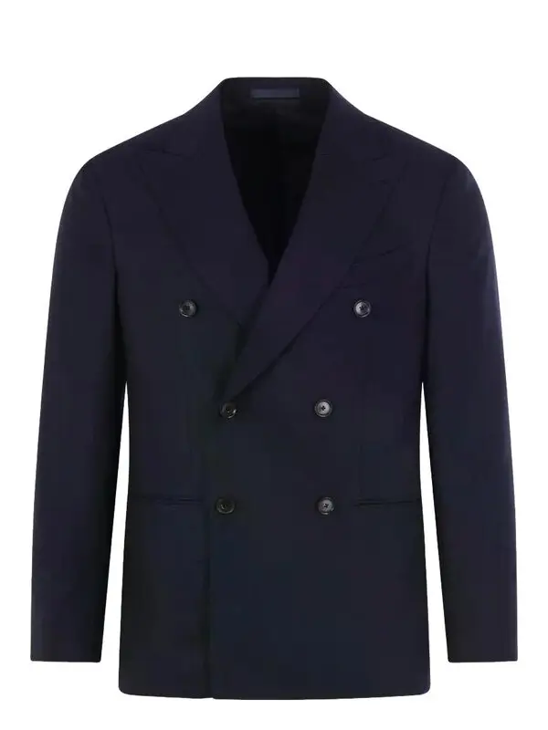 Caruso Double-breasted Dinner Jacket - Blue