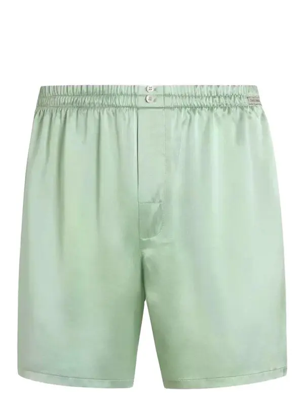 Dolce & Gabbana Silk Satin Boxer Shorts - Green