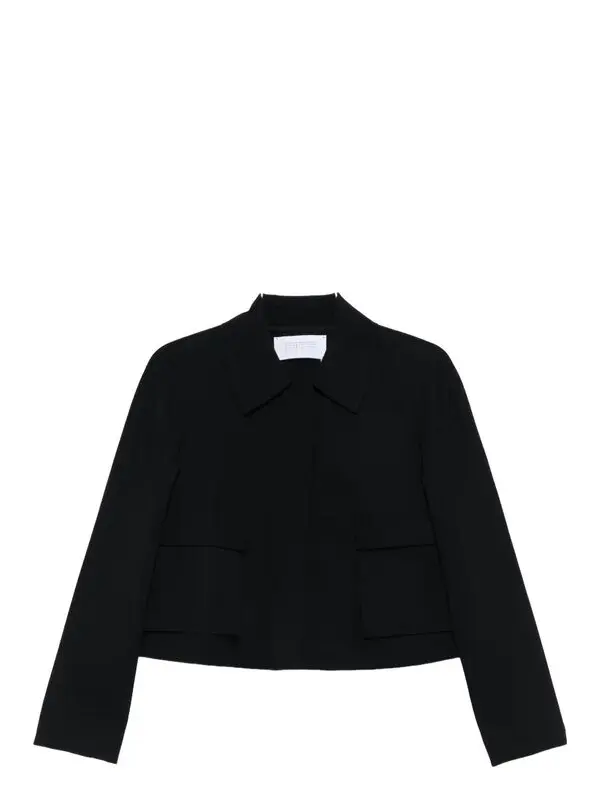 Harris Wharf London Polo-collar Jacket - Black