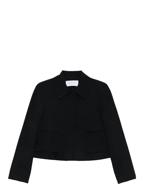 Harris Wharf London Polo-collar Jacket - Black