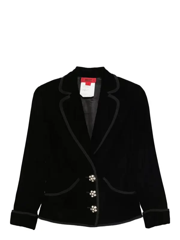 Valentino Garavani 1980s Buttoned Blazer - Black