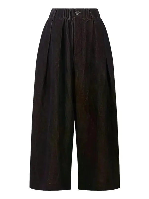 UMA WANG Foster Button Pleated Palazzo Pants - Grey