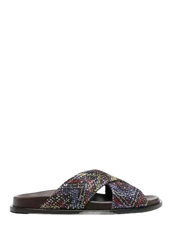 Missoni Criss-cross Strap Sandals - Black