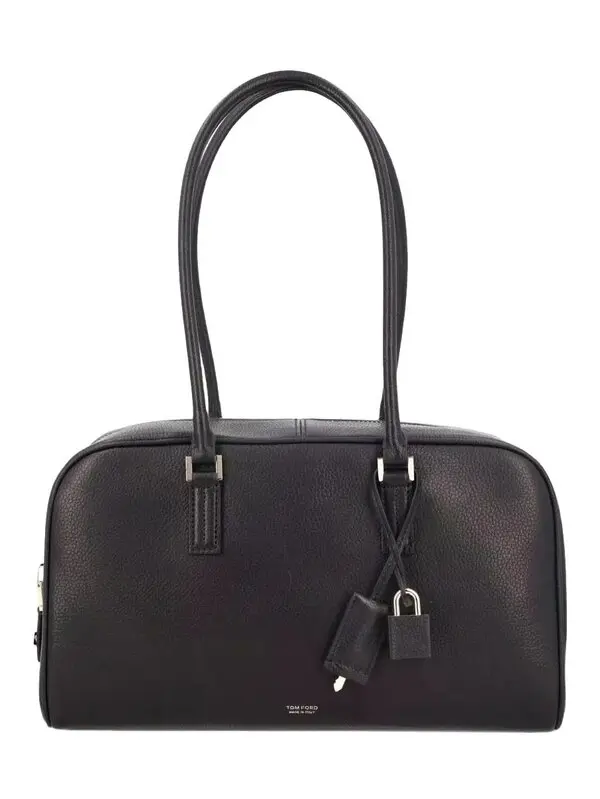 TOM FORD Padlock Leather Tote - Black