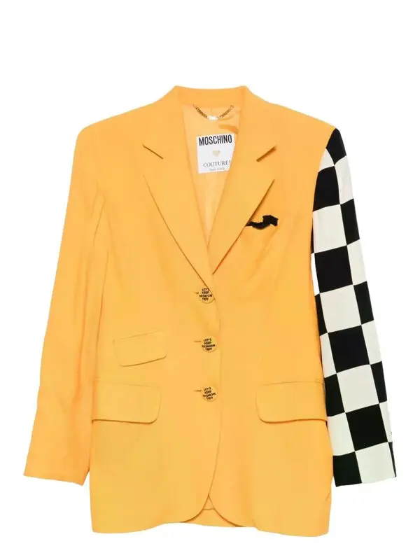 Moschino Checkered Jacket - Orange