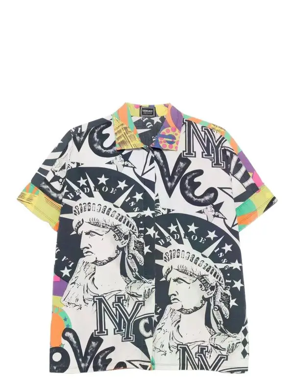Versace 1990s Printed Shirt - Black