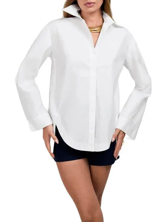 Trina Turk Olona Button-up Blouse - White