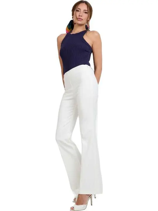 Trina Turk Jacoba Slim-fit Bootcut Pants - Whitewash