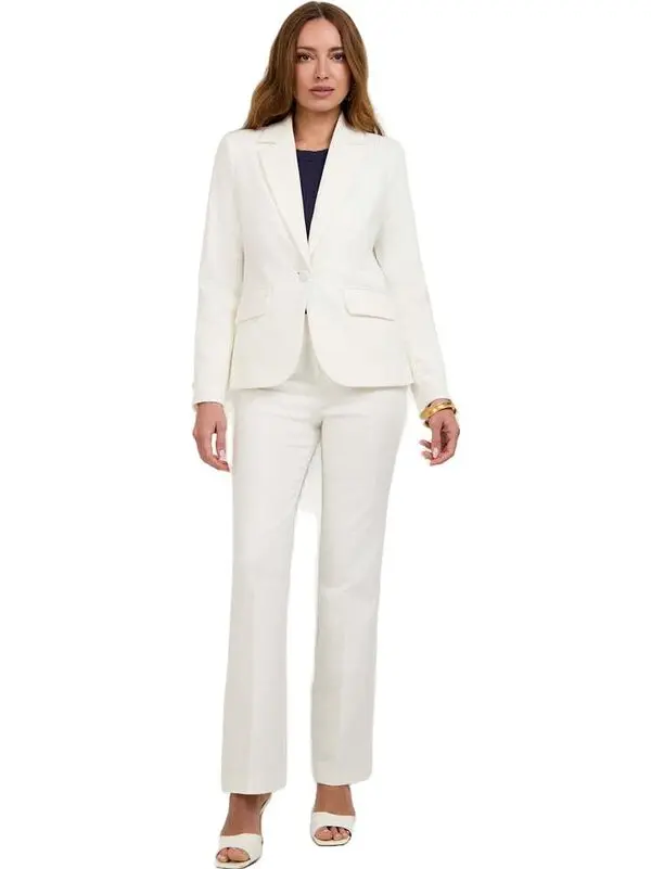 Trina Turk Incanta Fitted Blazer - Whitewash