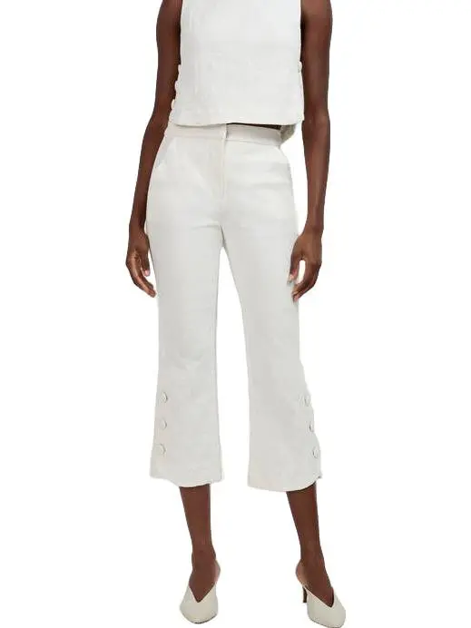Trina Turk Tortona Cropped Pants - Whitewash