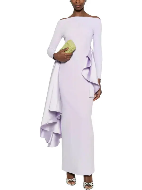 Solace London Kiana Off-shoulder Maxi Dress - Purple