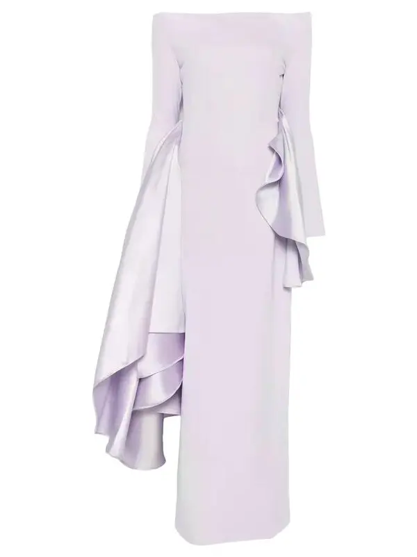 Solace London Kiana Off-shoulder Maxi Dress - Purple
