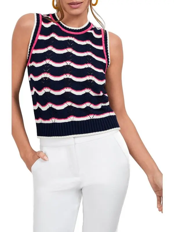 Trina Turk Cawley Knit Tank Top - Ink Multi