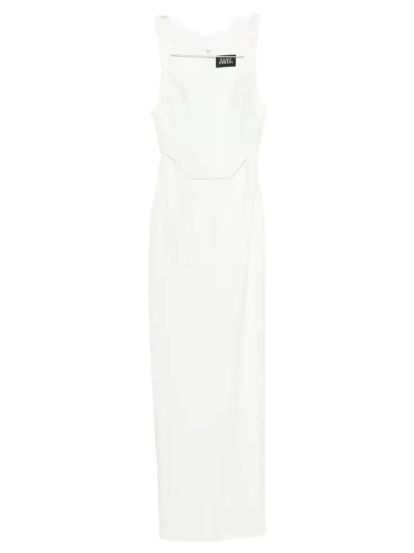 Solace London Noor Scoop-neck Maxi Dress - White