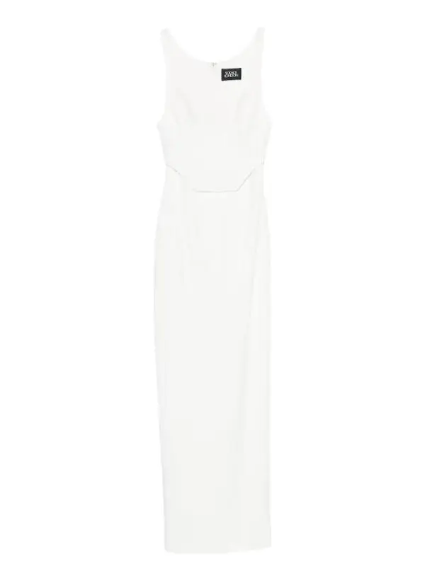 Solace London Noor Scoop-neck Maxi Dress - White