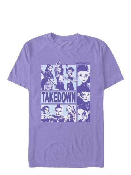 KPOP DEMON HUNTERS Takedown Huntrix Logo T Shirt - Violet