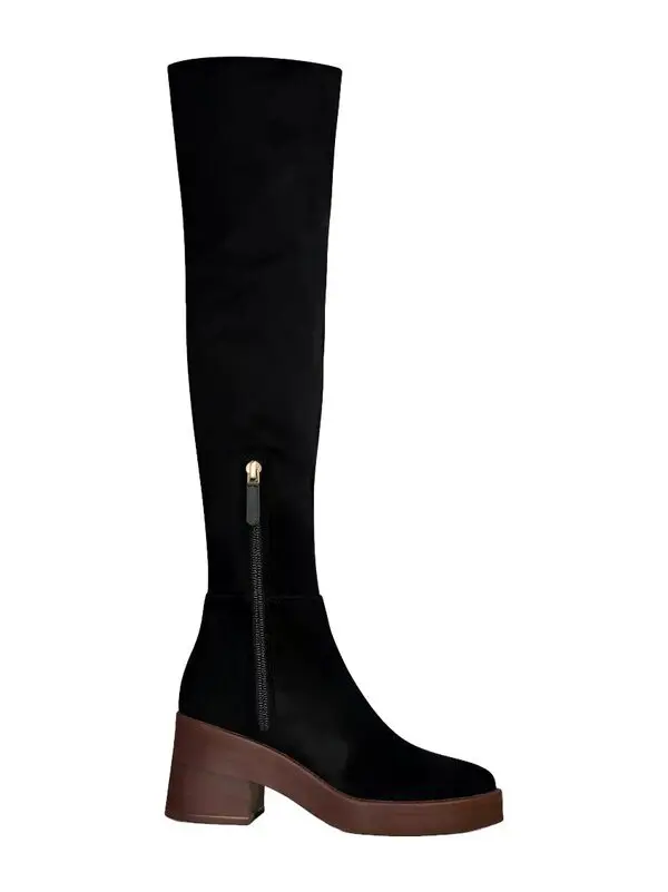 TOD'S Over-the-knee Block-heel Boots - Black