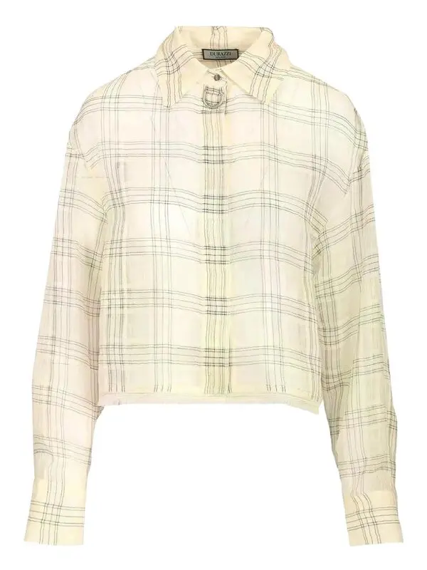 DURAZZI MILANO Plaid Raw-hem Shirt - Neutrals