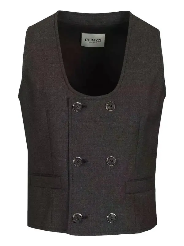DURAZZI MILANO Double-breasted Waistcoat - Grey