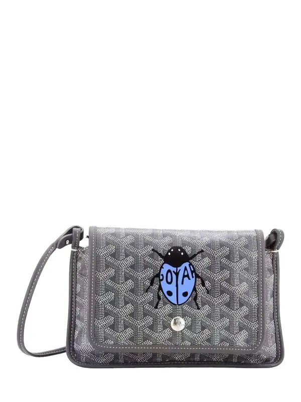 Goyard Plumet Clutch Wallet Printed Coated Canvas Crossbody Bag - Grey