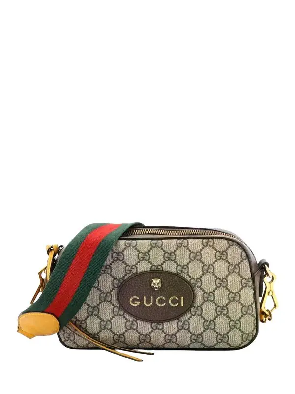 Gucci Neo Vintage Camera Messenger Bag Gg Coated Canvas Crossbody Bag - Brown