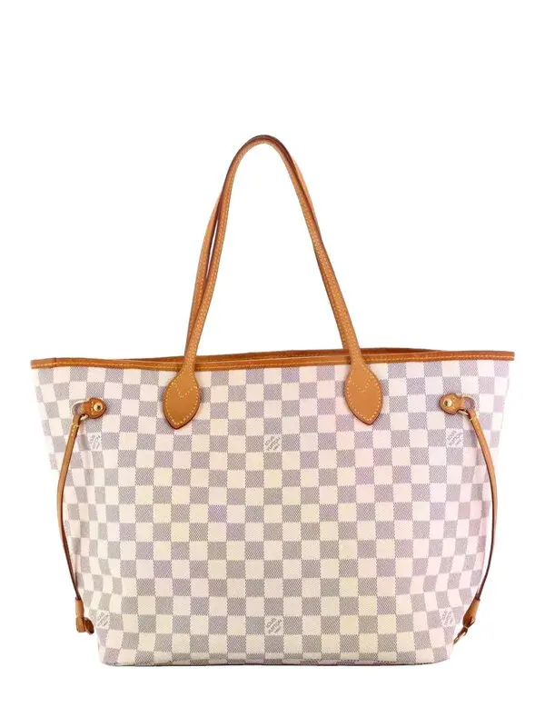 LOUIS VUITTON Neverfull Damier Mm Tote Bag - White