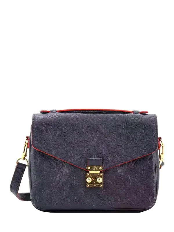 LOUIS VUITTON Pochette Metis Monogram Empreinte Leather Crossbody Bag - Blue