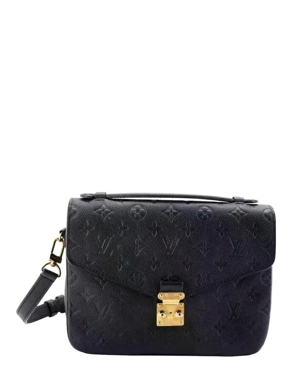 LOUIS VUITTON Pochette Metis Monogram Empreinte Leather Crossbody Bag - Black