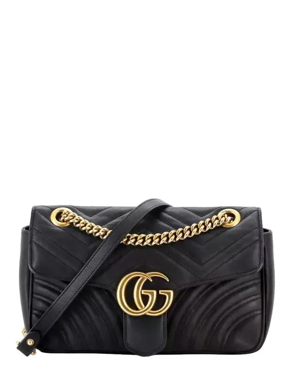 Gucci Gg Marmont Medium Shoulder Bag - Black