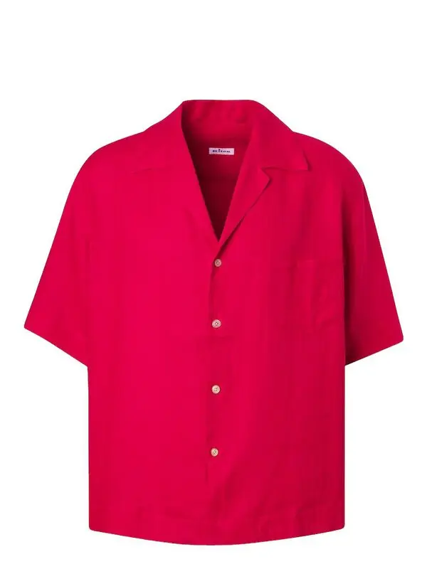Kiton Linen Shirt - Red