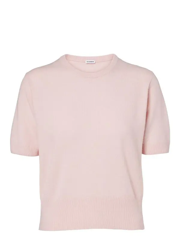 JIL SANDER Cropped Wool And Cashmere Sweater - Pink