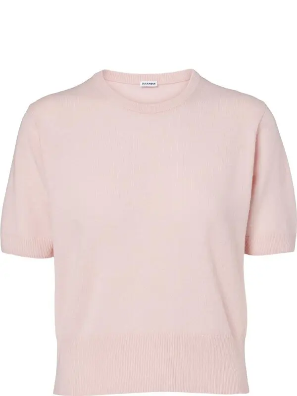 JIL SANDER Cropped Wool And Cashmere Sweater - Pink
