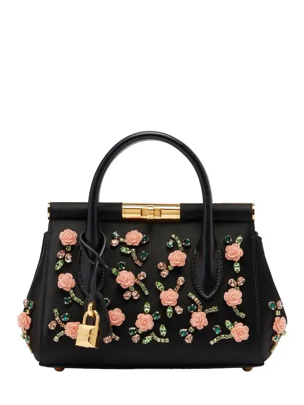 Dolce & Gabbana Marlene Day Mini Embellished Top-handle Bag - Black